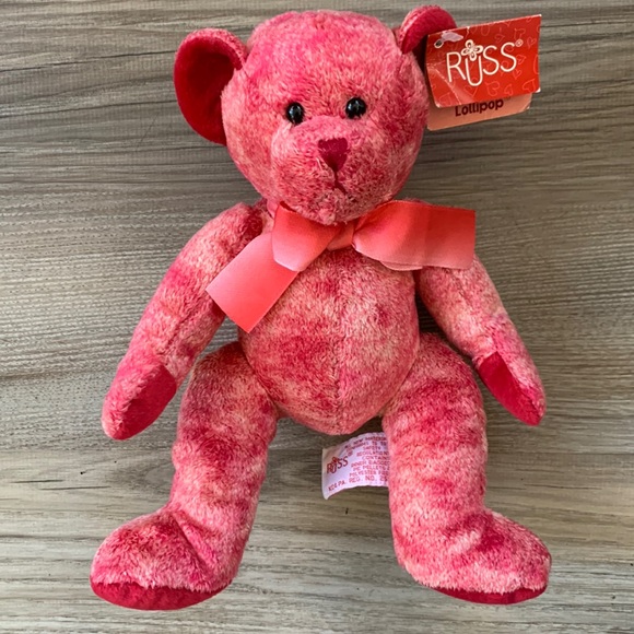 Russ | Toys | Authentic Russ Berrie Bear Lollipop Plush Soft 2853 ...